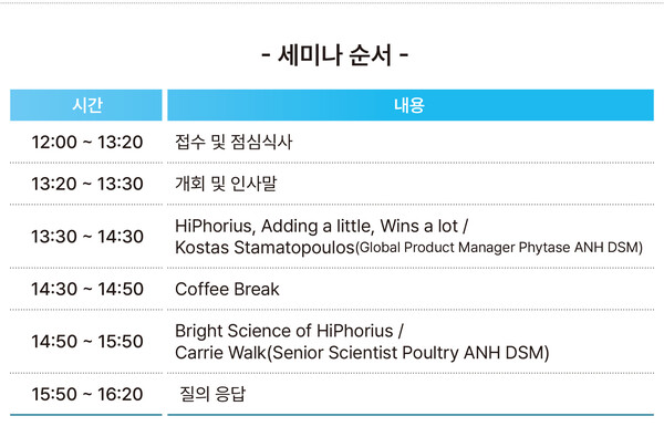 '4세대 Phytase HiPhorius' 론칭 세미나 개최한다